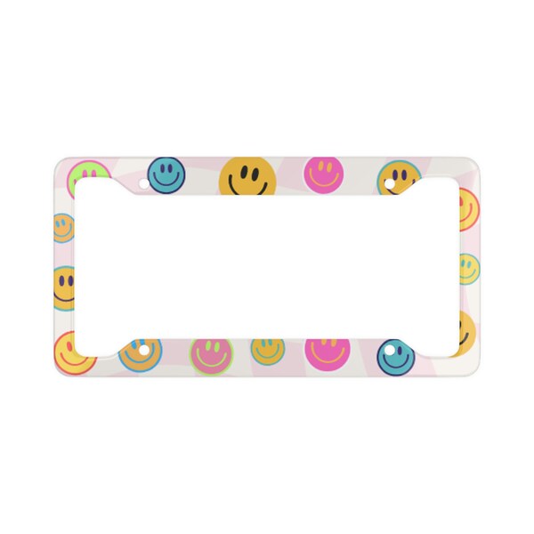 Smiley Face License Plate Frame - Etsy