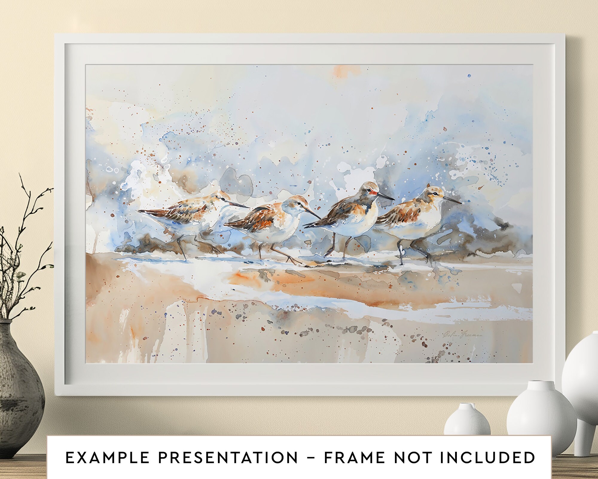 Sandpipers on the Beach Watercolor Print Instant Digital Download - Etsy