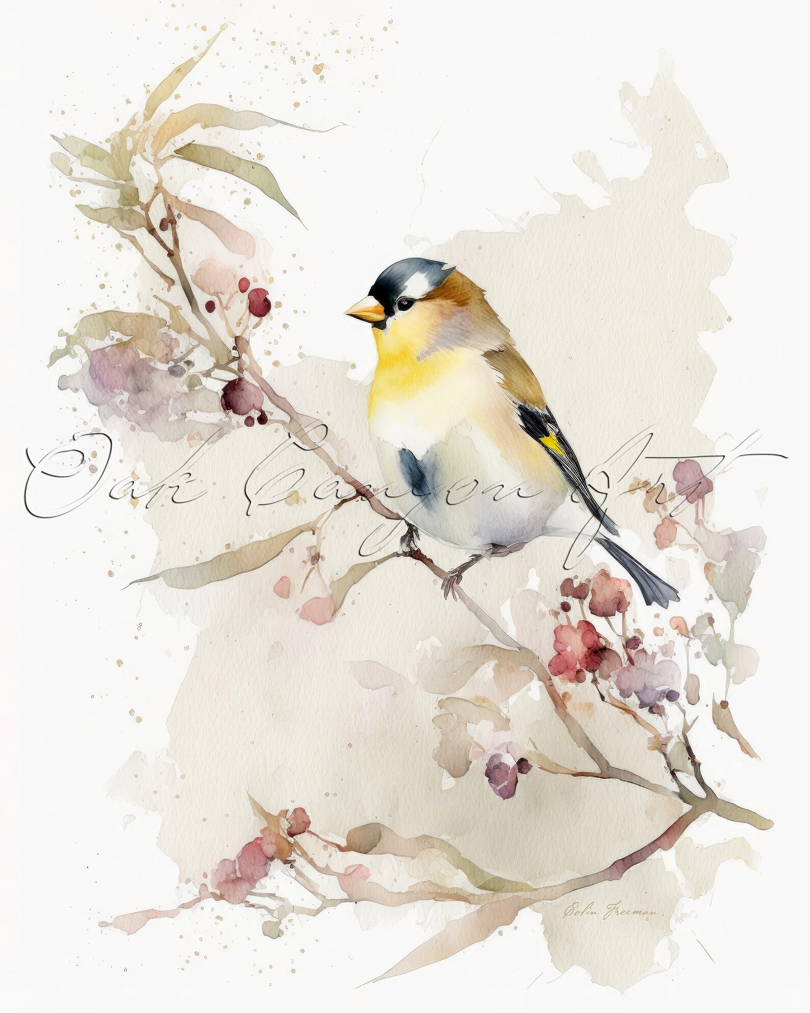 American Goldfinch Bird Printable Wall Art for Living Room Bird ...