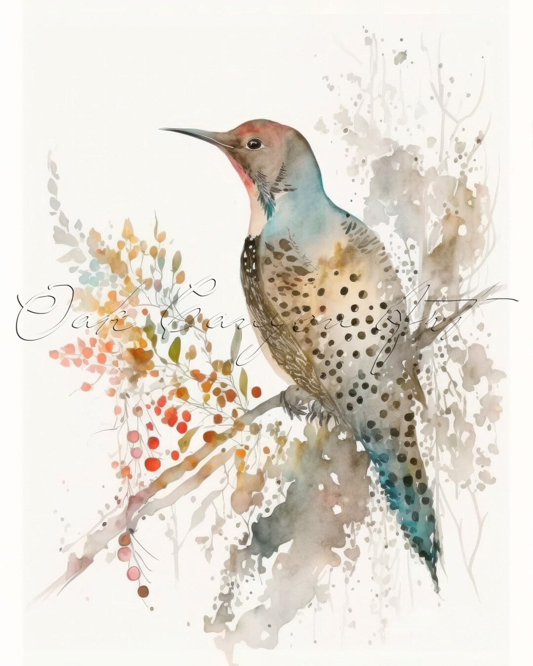 Northern Flicker Bird Printable Wall Art for Living Room Bird ...