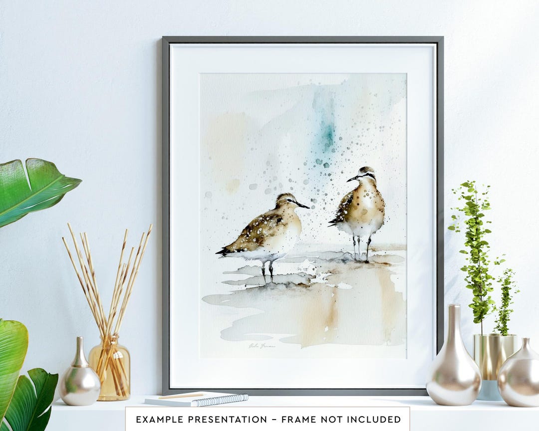 Golden Plovers on the Beach Poster Print - Etsy