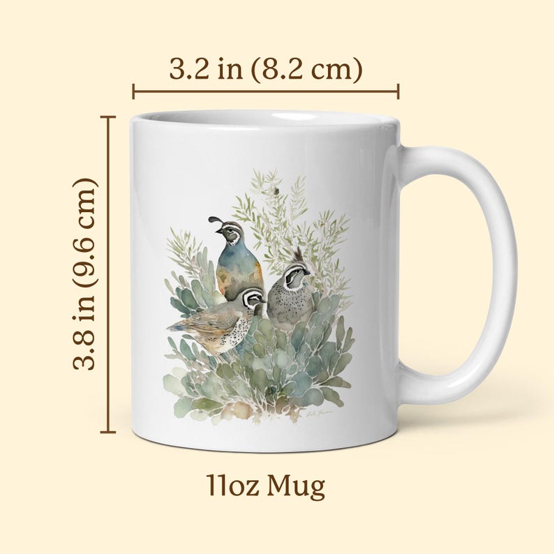 Quail Family of Birds Ceramic Mug for Coffee or Tea - Etsy