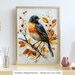 American Robin Instant Digital Download, Bird Printable Wall Art ...