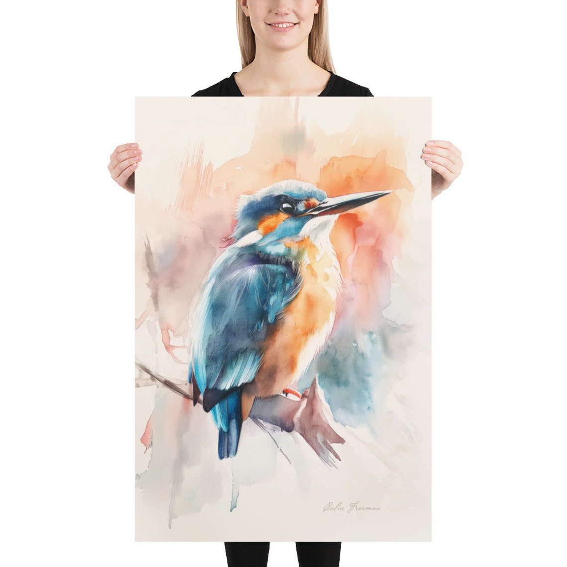 Kingfisher Bird Wall Art Poster Print for Living Room - Etsy