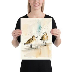 Golden Plovers on the Beach Poster Print - Etsy
