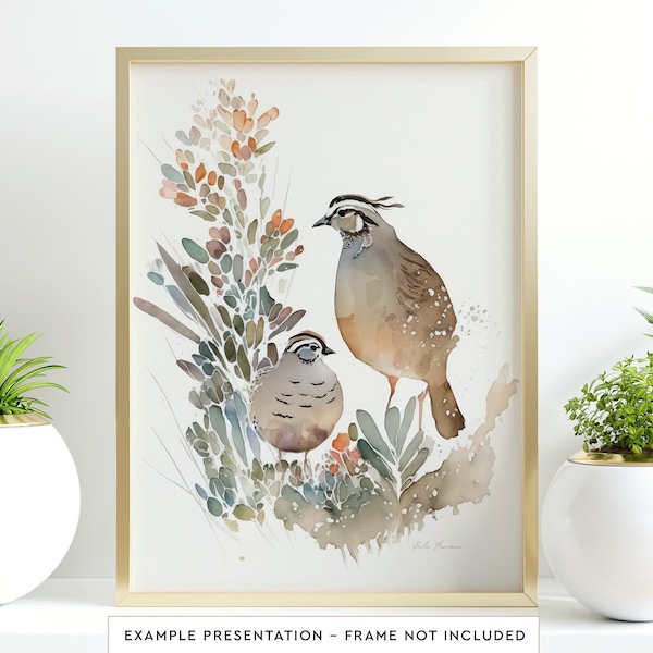 Quail Art - Etsy