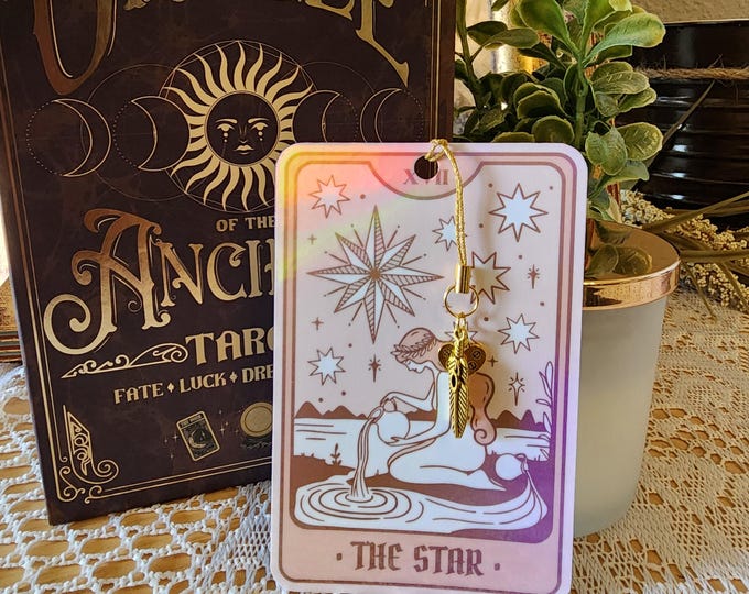 Tarot Card Hand Illustrated Boomark - the Star XVII - Major Arcana ...
