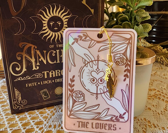 Tarot Card Hand Illustrated Boomark - the Lovers VI - Major Arcana ...