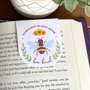 Magnetic Bookmark, Bee Kind Hand Illustrated Magnetic Bookmark, Cute ...
