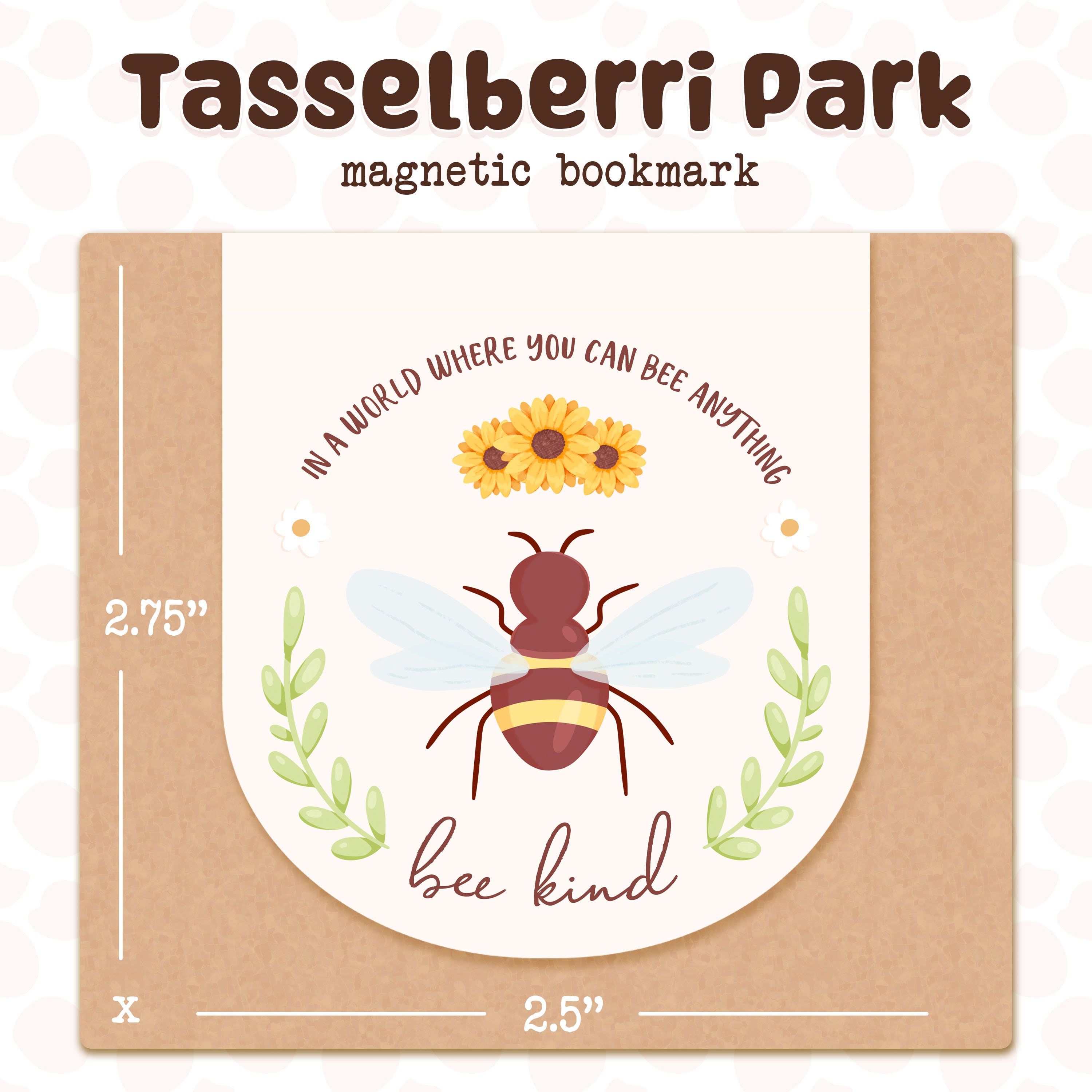 Magnetic Bookmark, Bee Kind Hand Illustrated Magnetic Bookmark, Cute ...