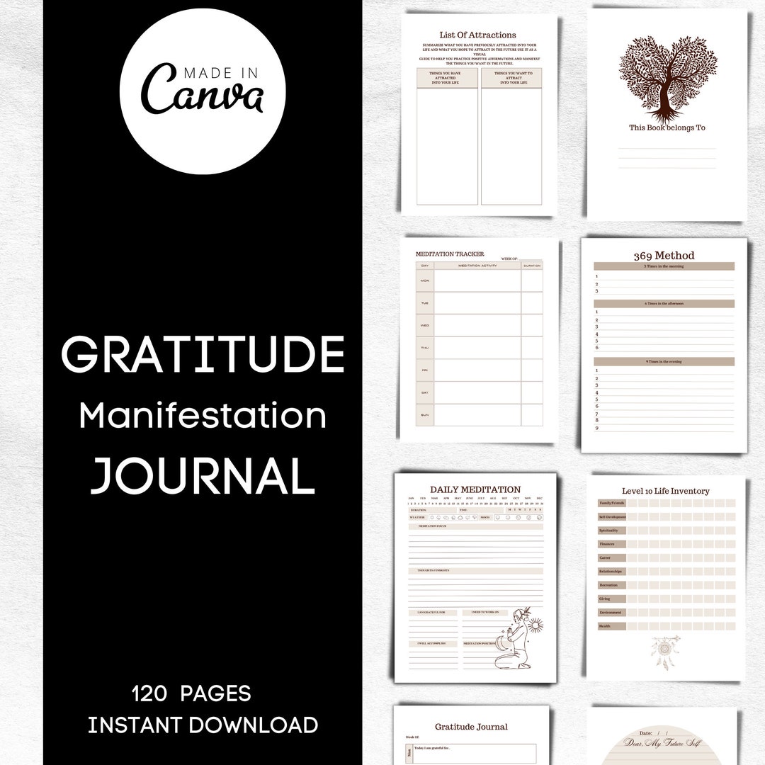 Manifestation Planner, Printable Adhd ,law of Attraction Planner,daily ...