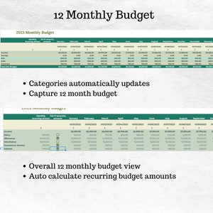 Ultimate Monthly Budget Spreadsheet for Google Sheets Budget ...