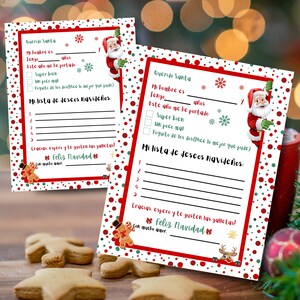 Dear Santa Letter-spanish, Querido Santa, Carta Para Santa, Lista De ...