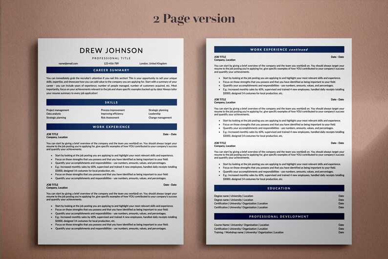 ATS Friendly Resume Template Google Docs, Word, Pages, Best Resume ...