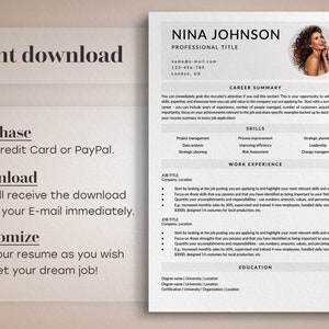 Resume Template Google Docs, Word, Pages, Professional Resume Template ...