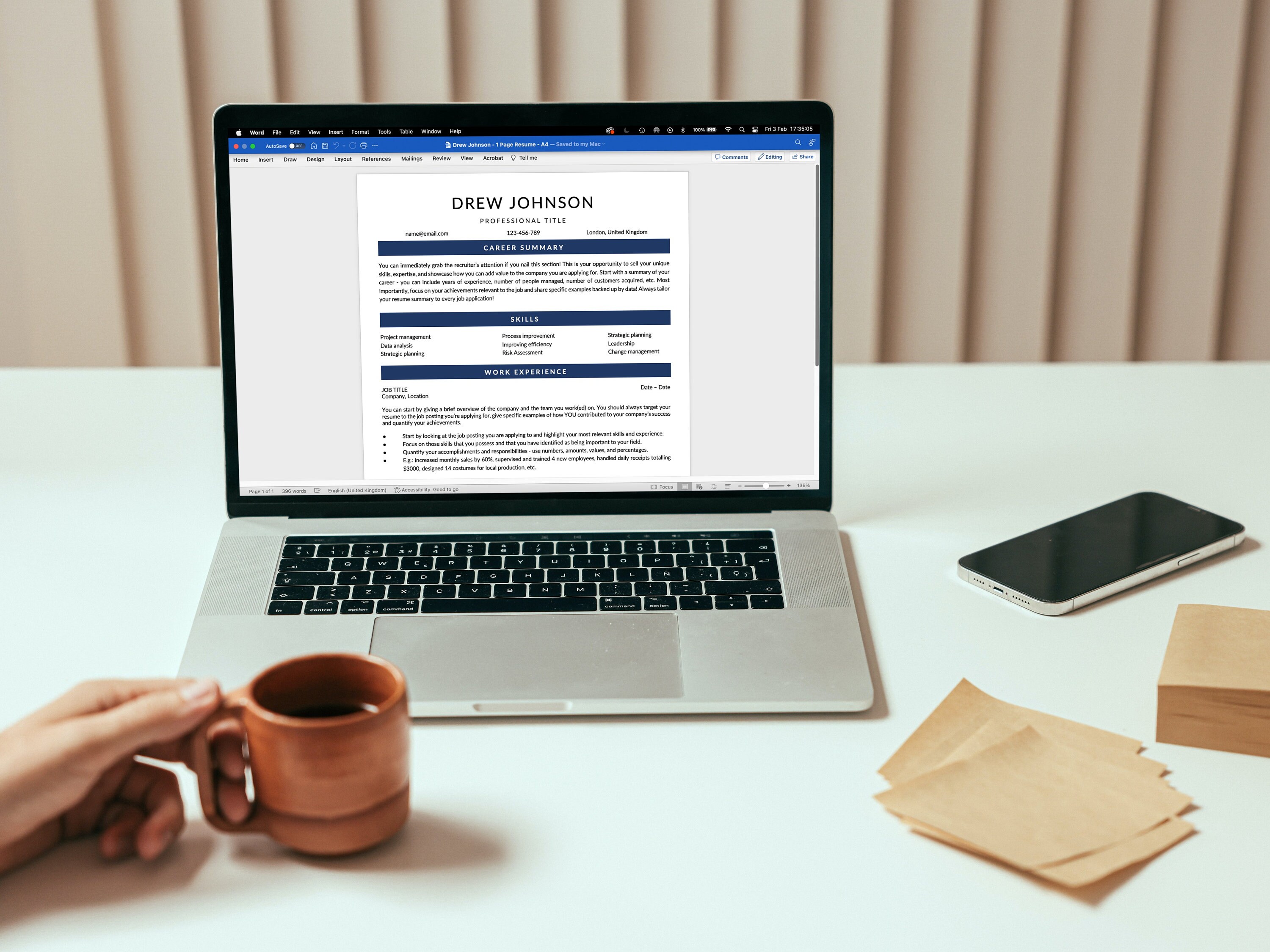 ATS Friendly Resume Template Google Docs, Word, Pages, Best Resume ...