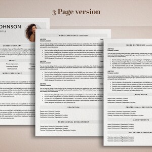 Resume Template Google Docs, Word, Pages, Professional Resume Template ...