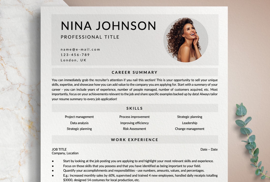 Resume Template Google Docs, Word, Pages, Professional Resume Template ...