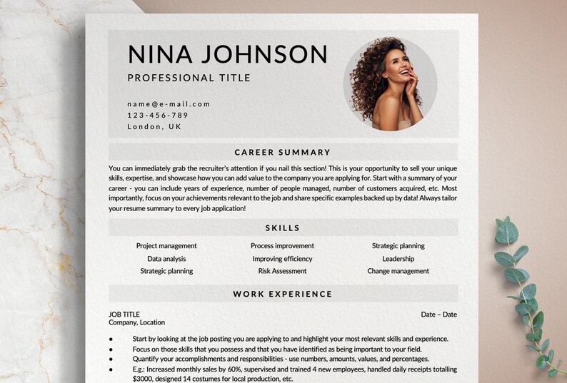 Resume Template Google Docs, Word, Pages, Professional Resume Template ...