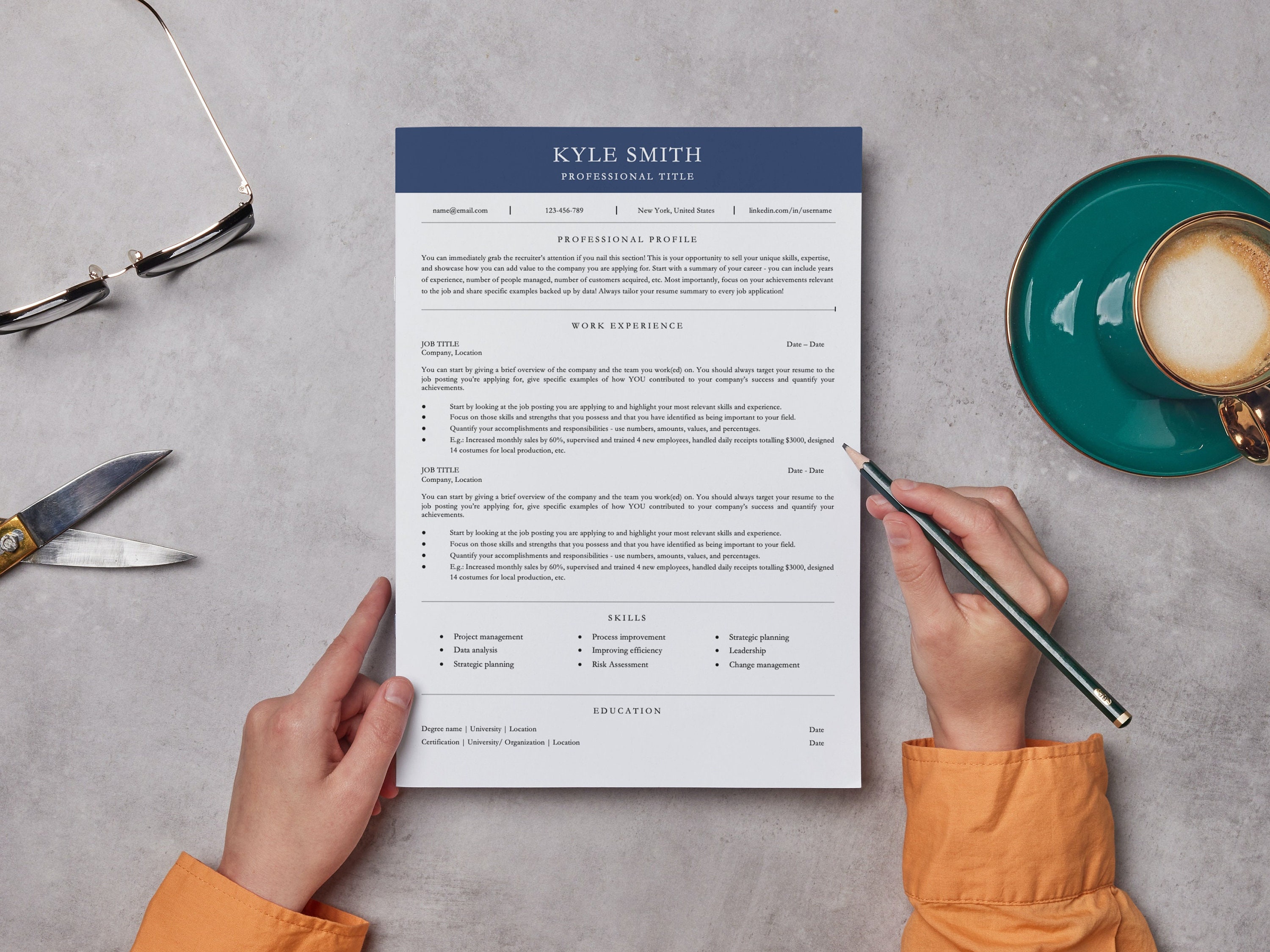 Executive Resume Template Google Docs, Word, Pages , Professional ...