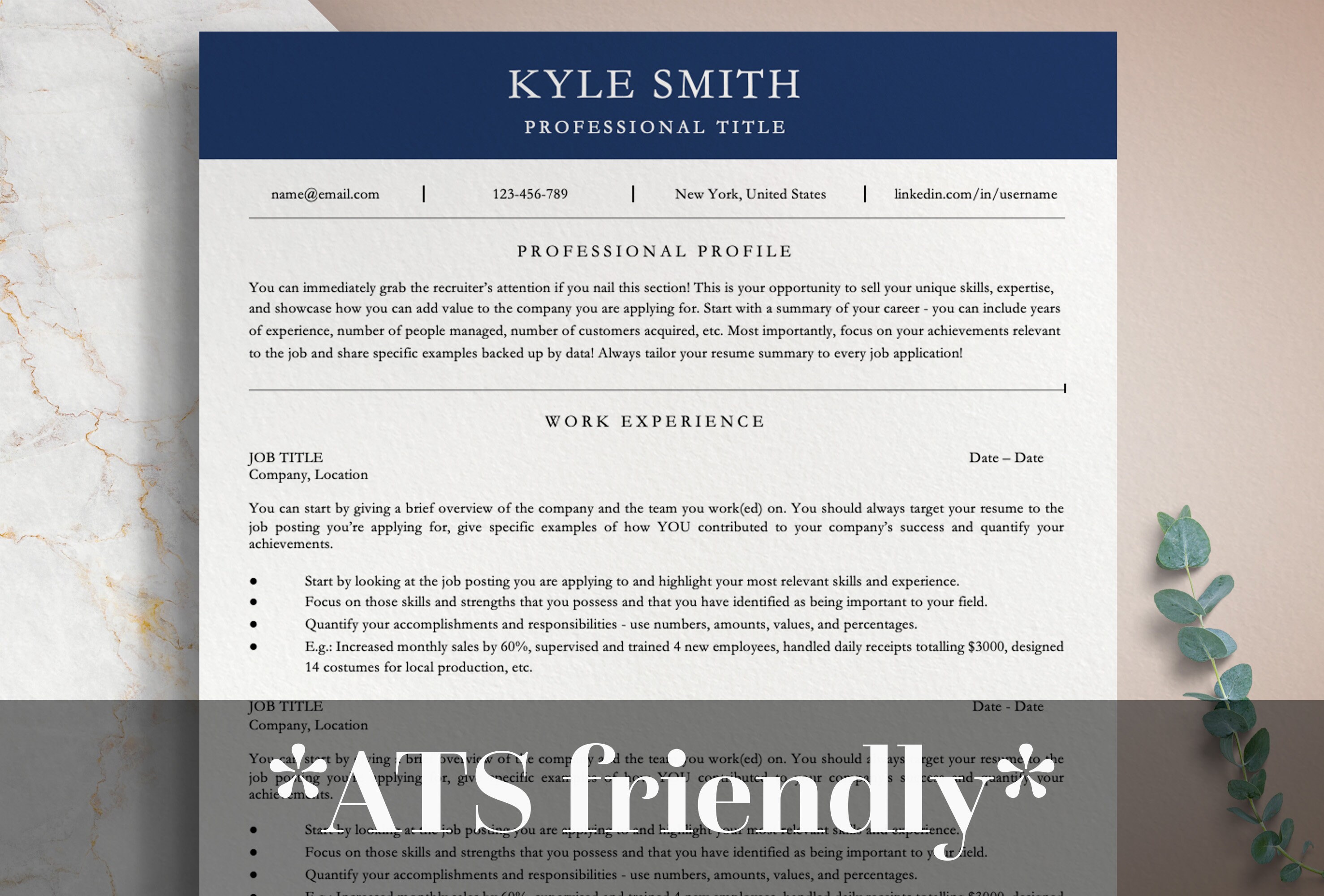 Executive Resume Template Google Docs, Word, Pages , Professional ...
