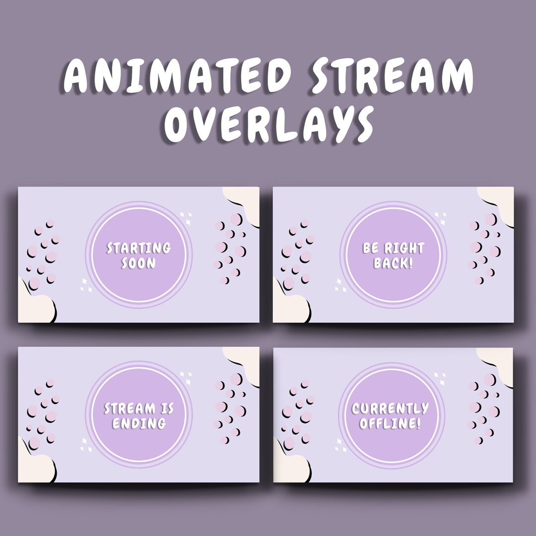 Animated & Static Bubbly Stream | Twitch Overlays - Etsy