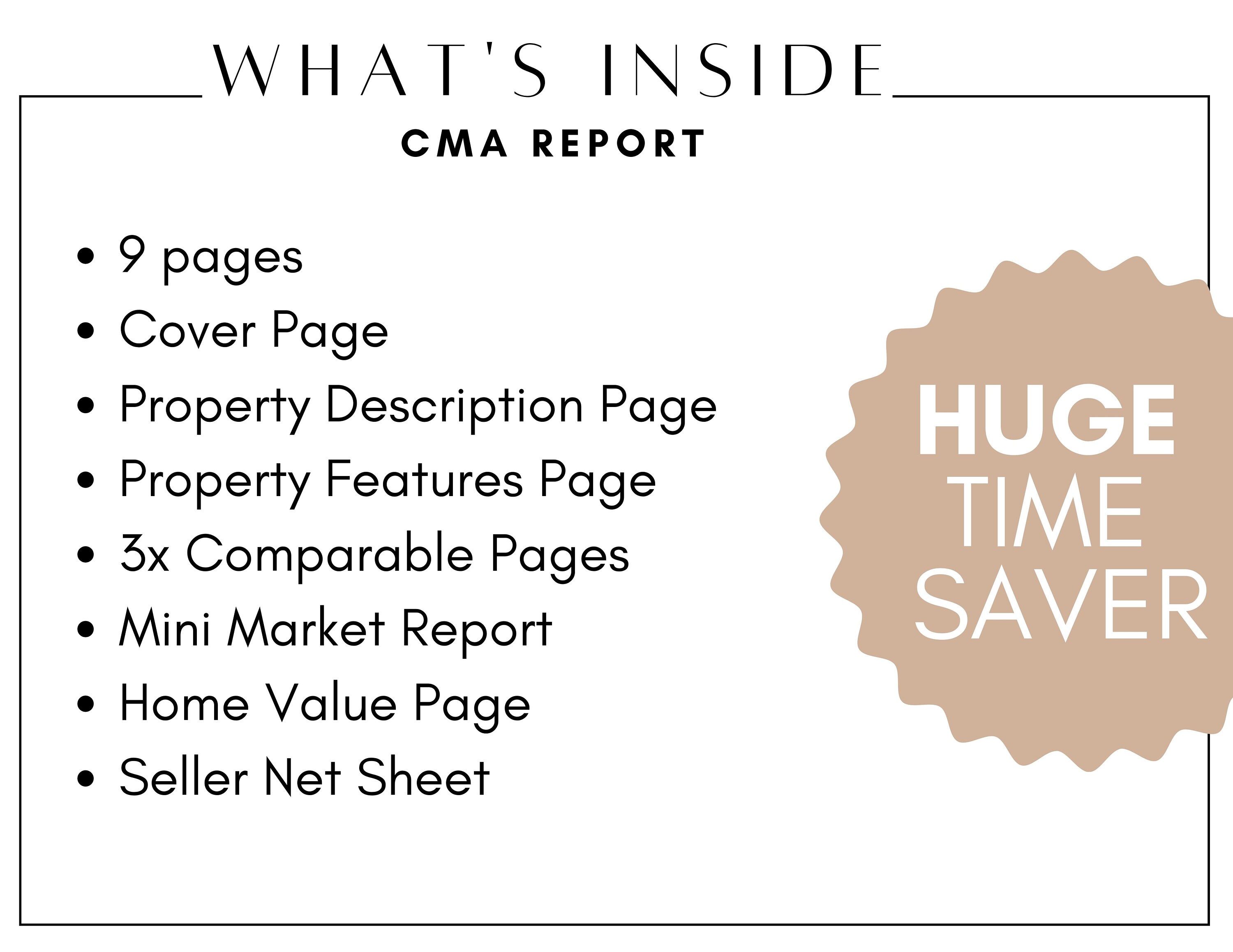 Real Estate CMA, Canva Template, Comparative Market Analysis, Net Sheet ...
