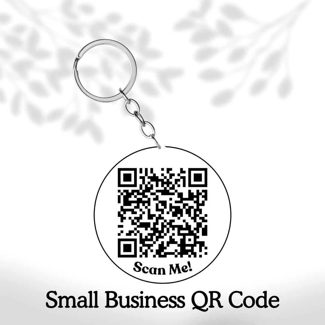 Small Business QR Code Keyring - Etsy UK