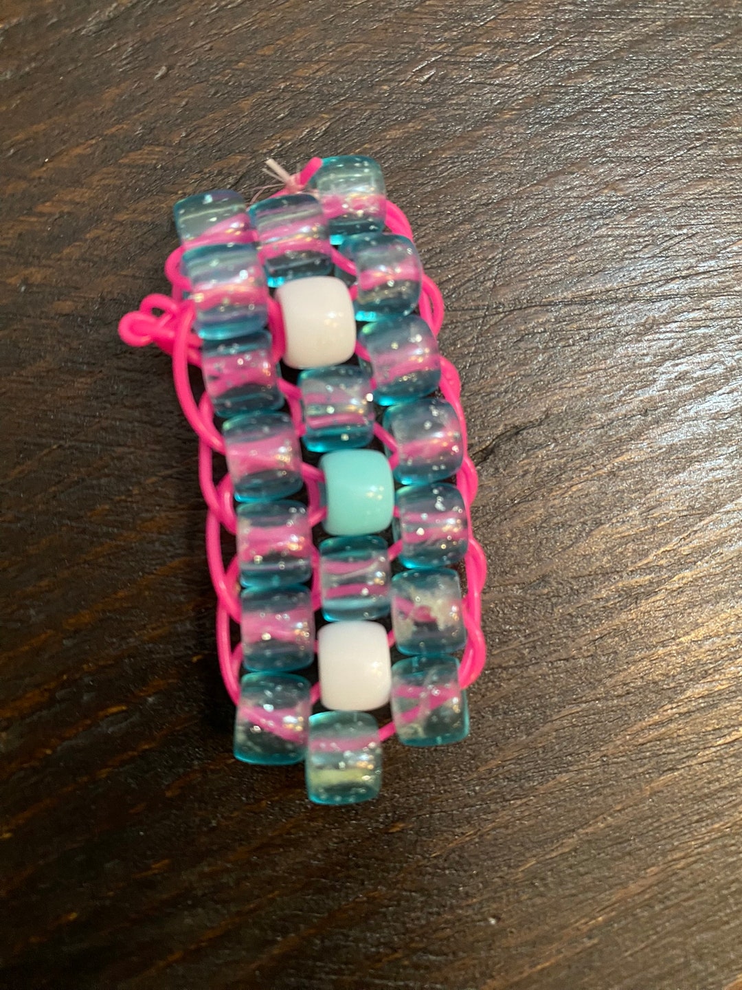 Blue, Cyan, and White Ladder Bead Fidget - Etsy