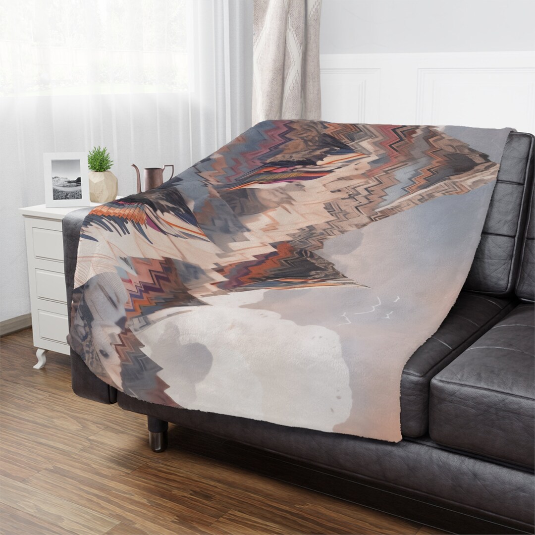 Chevron Crest Collection Microfiber Blanket - Etsy