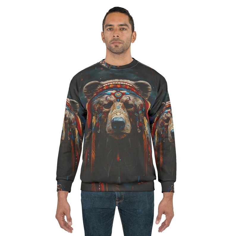 Astral Totem Bear AOP Sweatshirt - Etsy