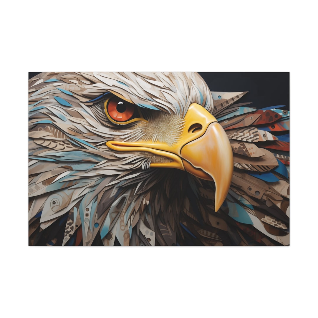 Visionary Gaze Eagle Canvas Gallery Wraps - Etsy