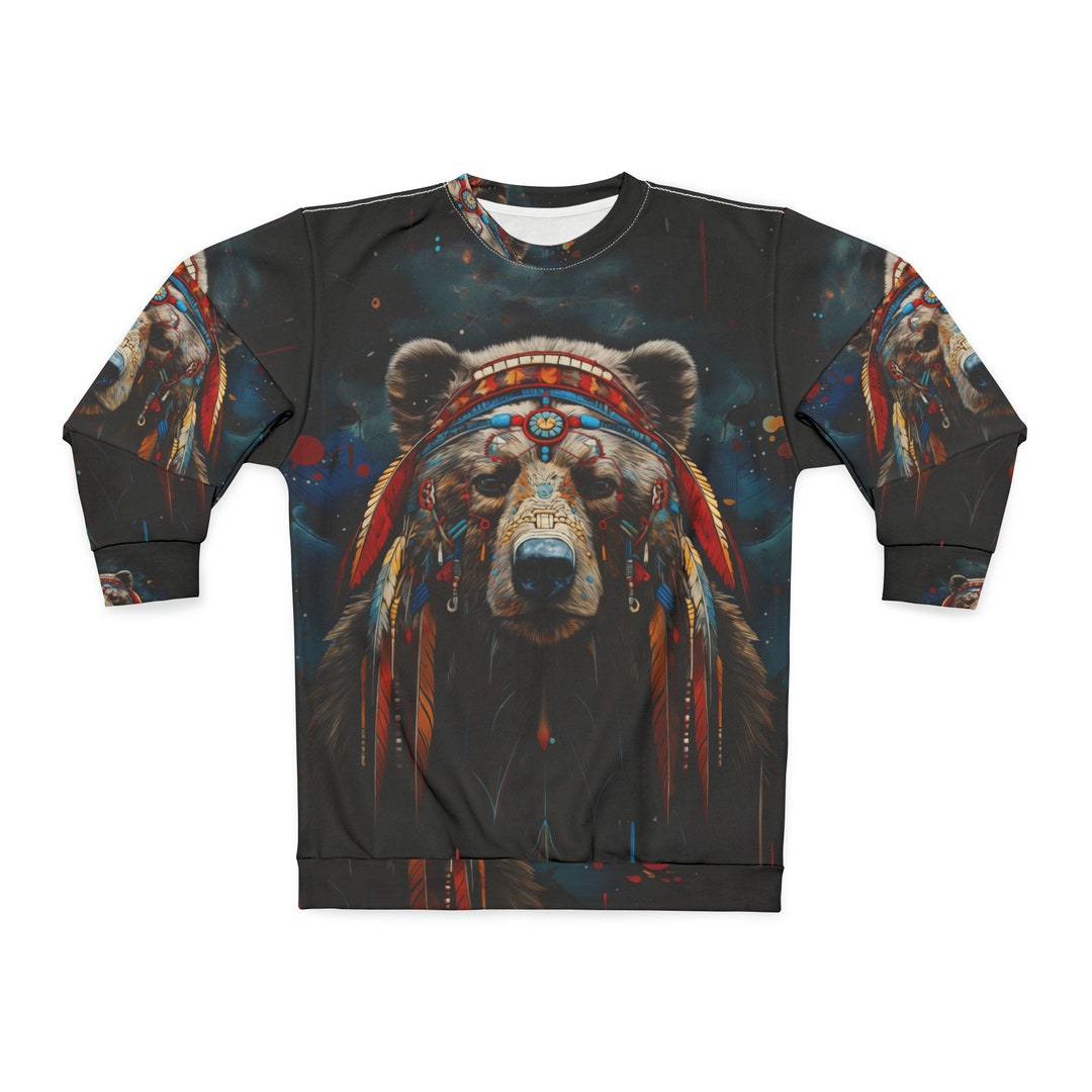 Astral Totem Bear AOP Sweatshirt - Etsy