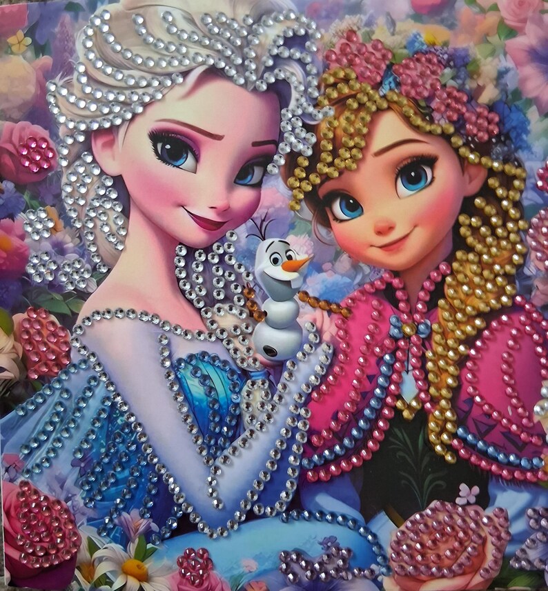 Christmas Disney Diamond Painted Greeting Cards - Etsy