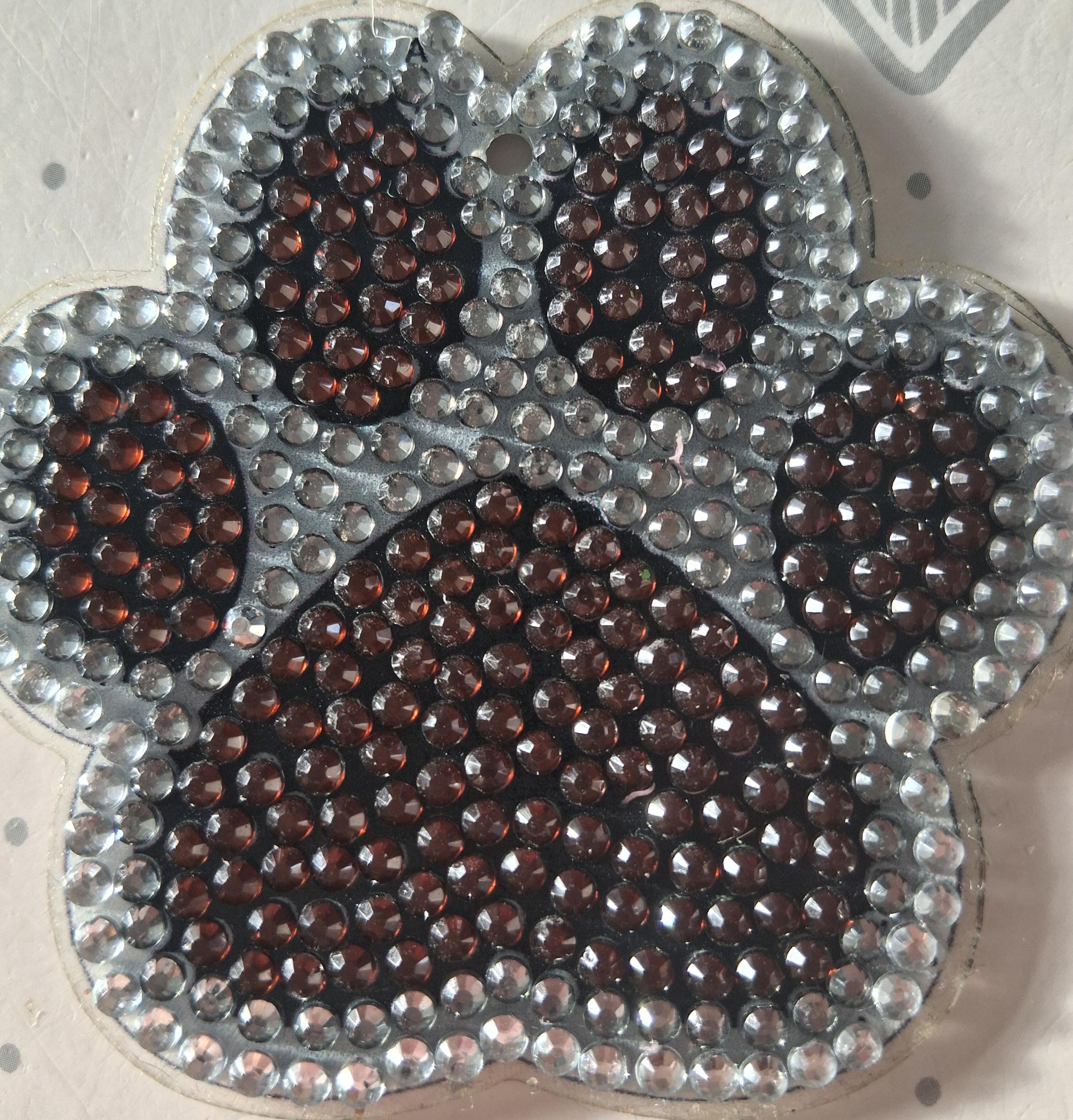 Dog Paw Diamond Painted Keyrings - Etsy