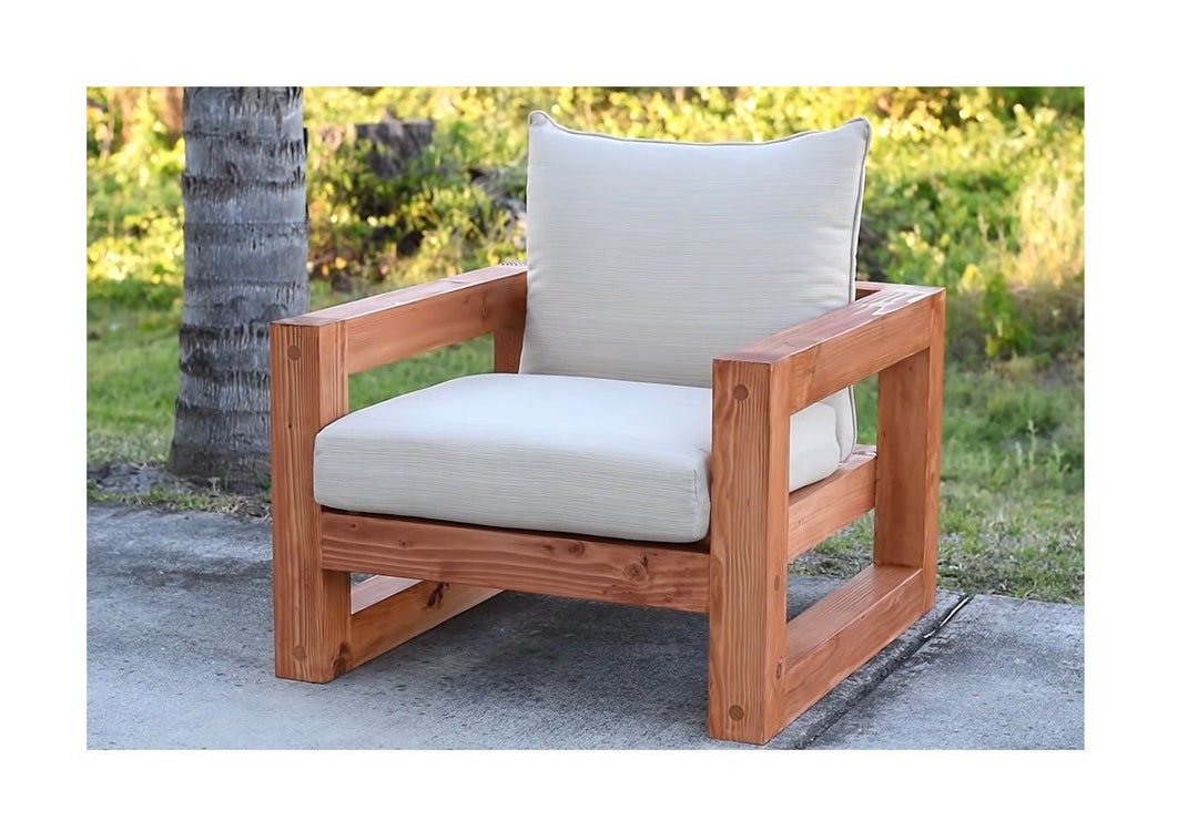Modern Outdoor Chair Plans/diy Outdoor Chair/woodworking Chair/diy ...