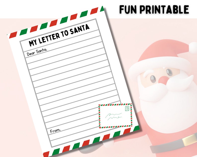 Child Letter to Santa, Fun Family Christmas Activity - Etsy