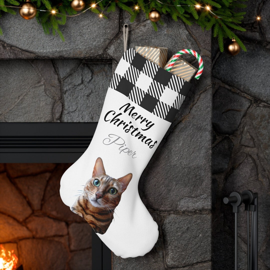 Custom Pet Stocking Using Pet's Photo Name - Etsy