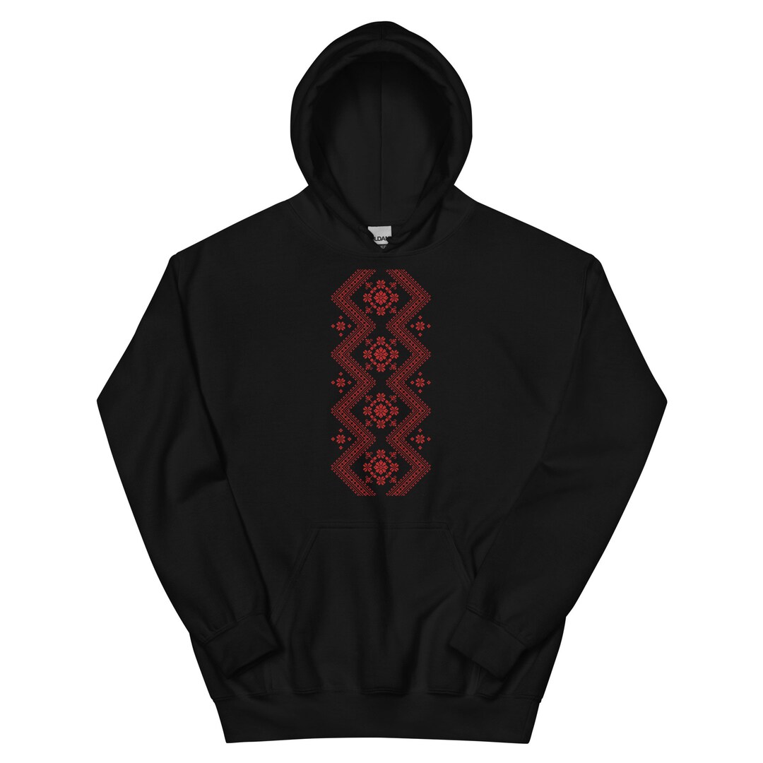 Ukrainian Traditional Embroidery Print Hoodie, Ukraine Hoodie, Unisex ...