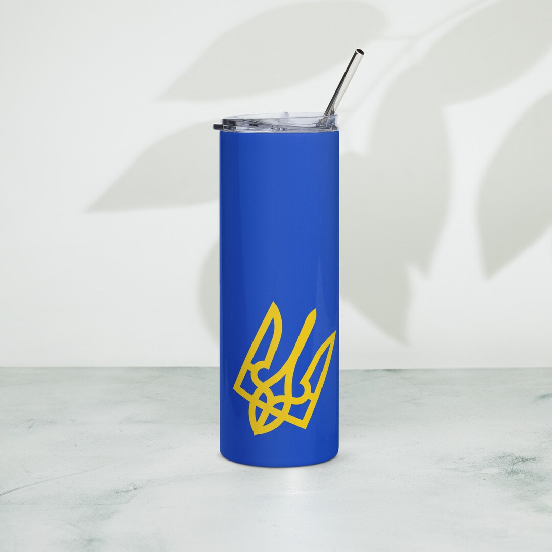 Ukrainian Tryzub Print Stainless Steel Tumbler blue - Etsy