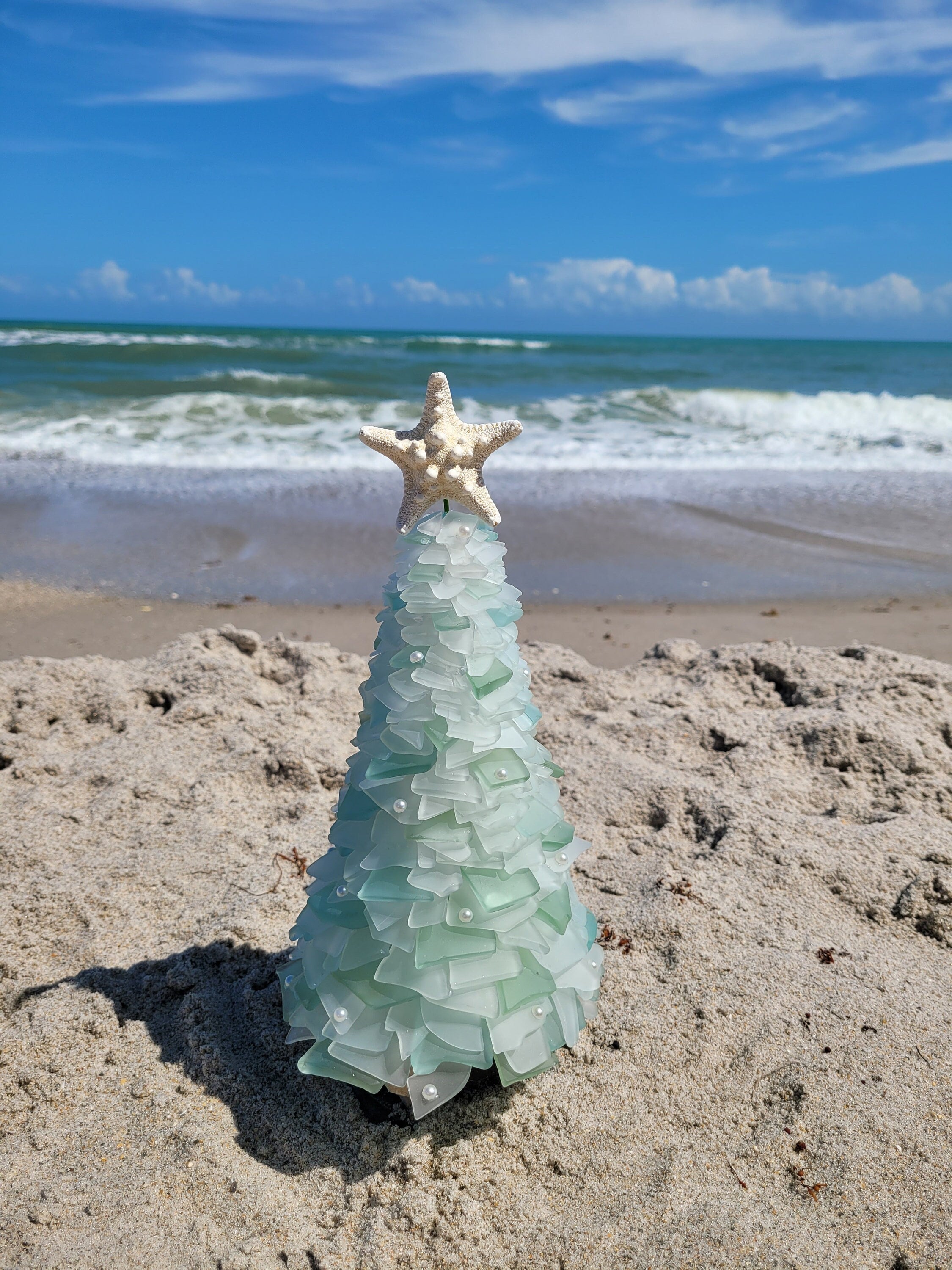 Pre-lit Seaglass Christmas Tree (large) - Etsy