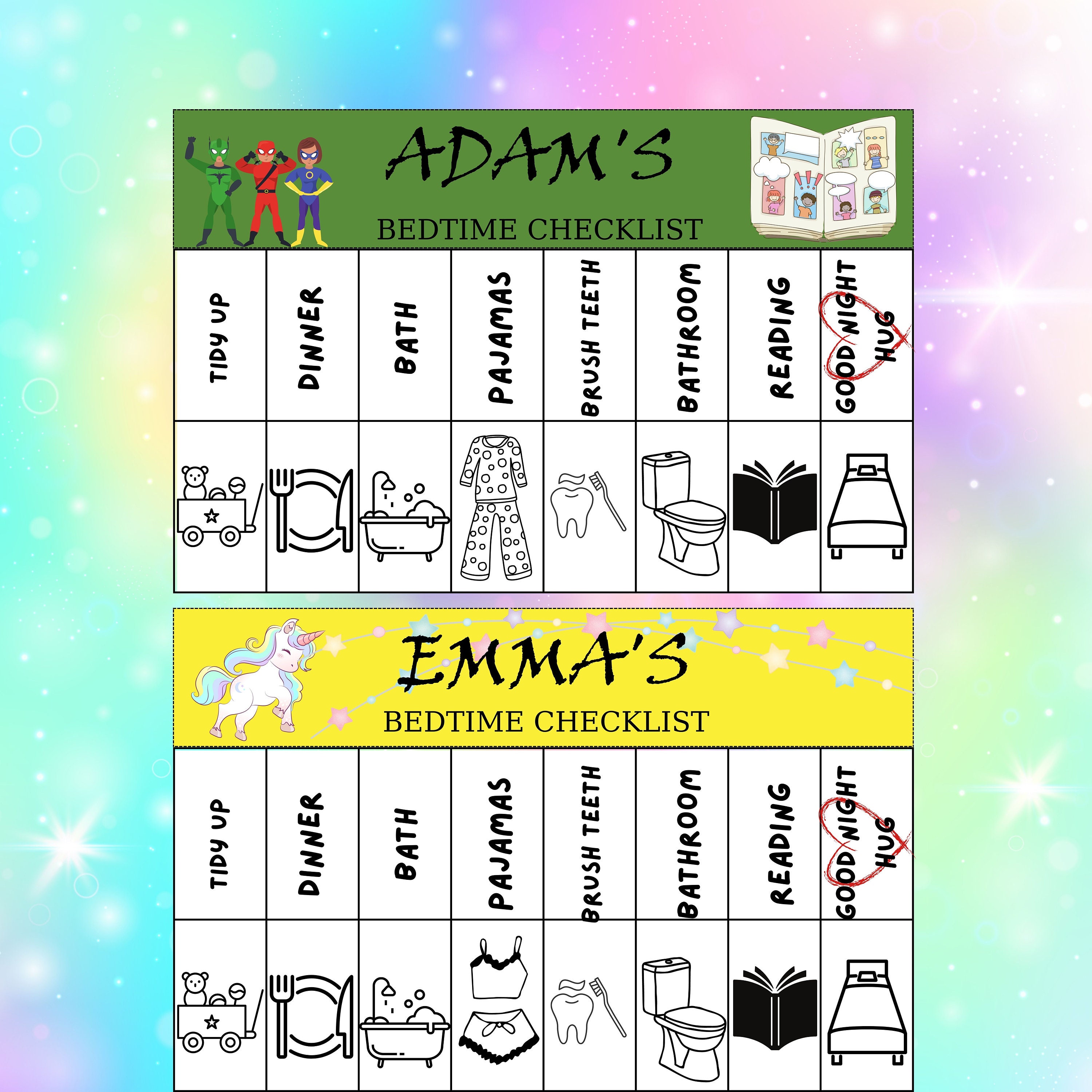 Toddler Routine Bedtime Routine Chart Visual Schedule - Etsy