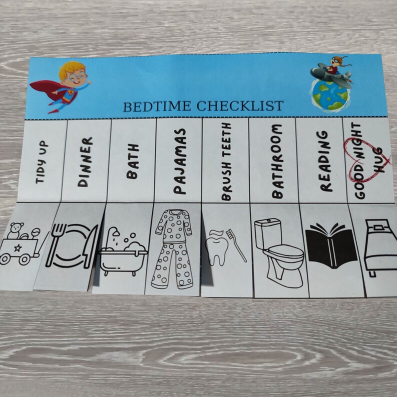 Toddler Routine Bedtime Routine Chart Visual Schedule - Etsy