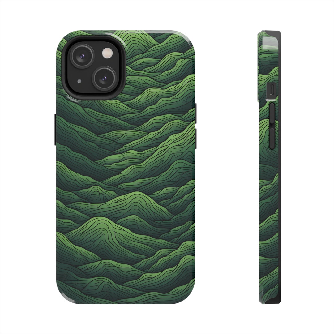 Green Mountain Topography Lines Phone Case | Green | Wilderness ...