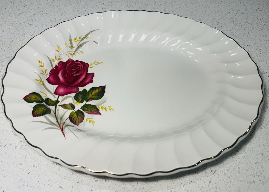 Myott Anniversary Rose 12.5" Platter- Vintage Ironstone Ware by Myott ...