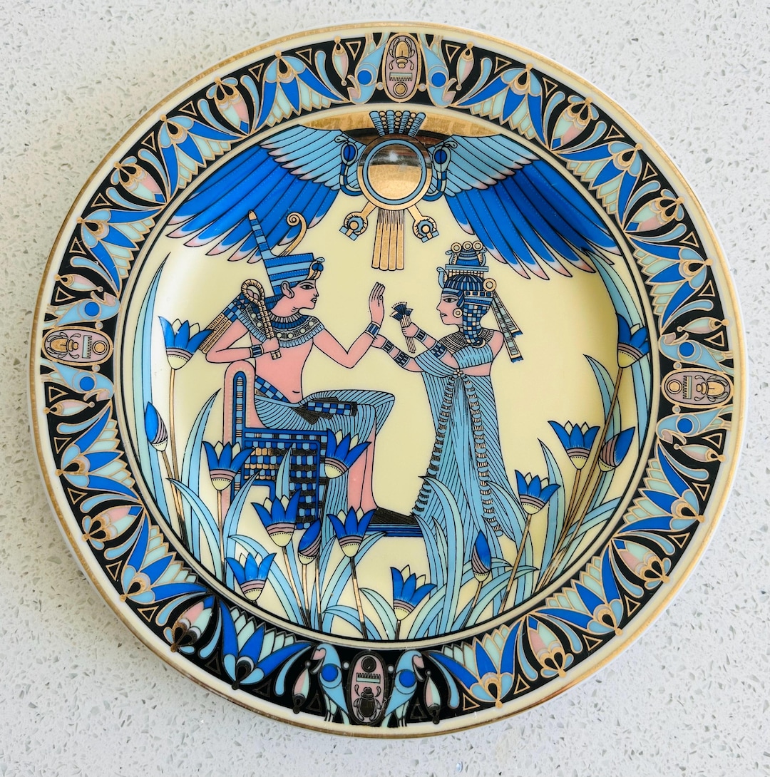 Vintage Royal Porcelain Egyptian Plate – Sculpture Series – 1980s ...