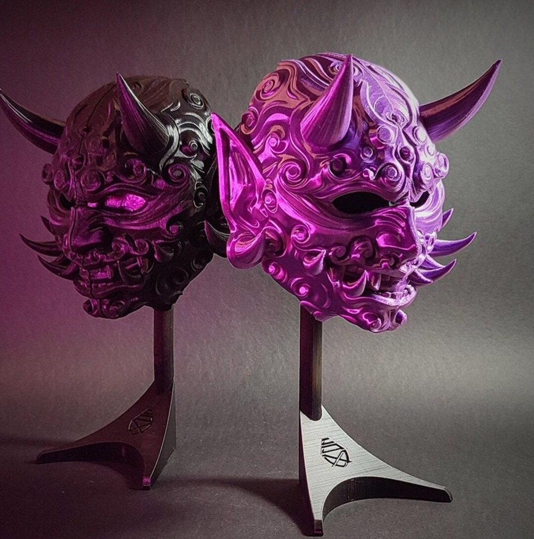 Honnari Hannya Desk Accessory With Stand Wall Mask - Etsy