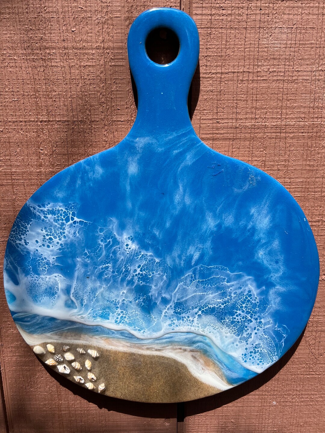 Round Beach Themed Resin Ocean Wave Board - Etsy