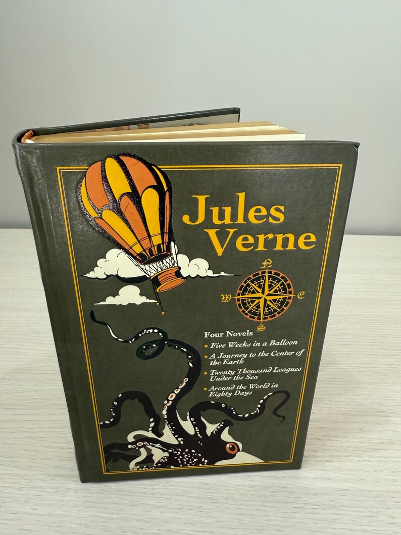 Jules Verne Novels: Deluxe Leather Bound Hardcover, Collectible Edition ...