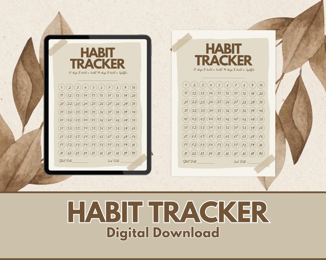 Daily Habit Tracker | Wellness Journal | Self Care Planner | Weekly Habit Tracker | Lifestyle ...
